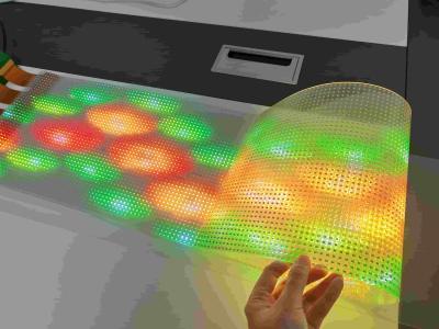 China P8 Adhesive Led Crystal Glass Panel Seamless Splicing for Glass Wall  Airports Hotels Commercial Centers Advertising Display for sale
