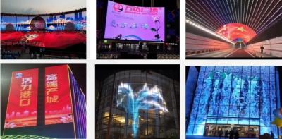 China Outdoor LED Mesh Screen SMD3535 IP67 DMX512 Control For Building Facade And Stage Lighting for sale