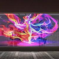 China Flexible Ultra Transparent Film Led Screen Indoor Full Color High Transparency Glass Window Led Advertising Video Display for sale