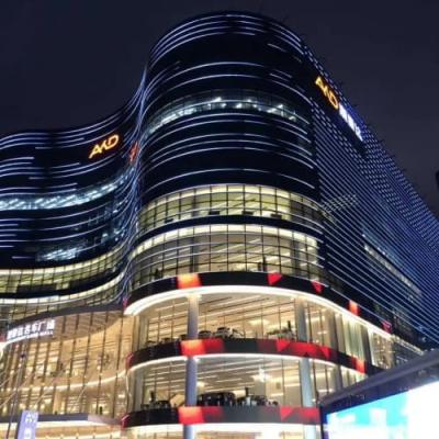 China Outdoor P50 Led Mesh Video Curtain IP67 Waterproof DC12V RGB Pixel Led Grid Display Screen for sale