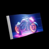 China Indoor P6 Adhesive Transparent Flexible LED Film Crystal Screen Display Panel Transparent LED Film Screen for Glass for sale