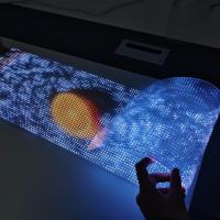 China Indoor P6 Adhesive Transparent Flexible LED Film Crystal Screen Display Panel Transparent LED Film Screen for Glass for sale