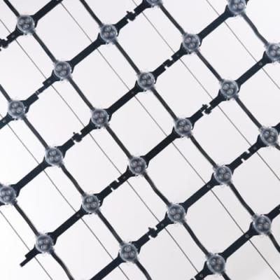 China IP67 Waterproof 12V Transparent Full Color LED Mesh Screen Video Grid Screen Building Point Lights for Outdoor Use for sale