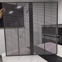 China P2.6 Indoor LED Display Full Color LED Grille Screen on Glass Window Transparent Screen Advertising Grille for sale