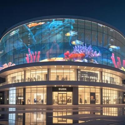China Indoor Full Color DC5V Flexible Transparent LED Display Film P6 for sale