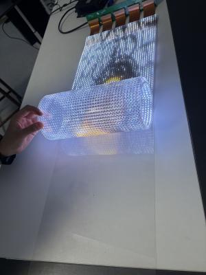 China P6  Easy Installation Soft LED Glass Film Screen Transparent LED Display for Glass Advertising Purpose for sale