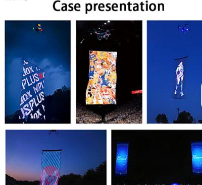 China DC12V RGB Drone Flying LED Screen P30 High Brightness for Outdoor Advertising Exhibition Sports Events Night Shows for sale
