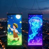 China P25 IP67 High Brightness 2500cd LED Mesh Display for Drone Mounted Mall Ads for sale