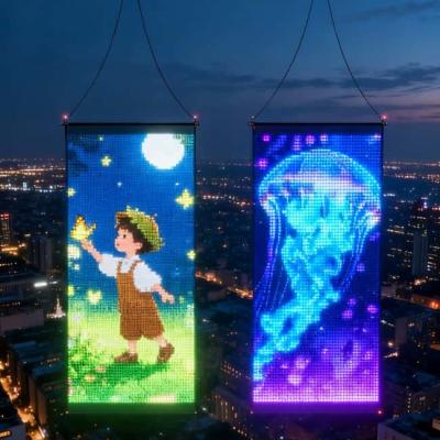 China P25 IP67 High Brightness 2500cd LED Mesh Display for Drone Mounted Mall Ads for sale