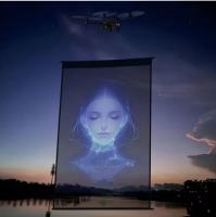 China P15 Flexible  LED Mesh Screen IP68 Easy-Install Transparent Drone Screen for Mobile Event Rental Creative 3D Light Structures and Immersive Visual Projects for sale