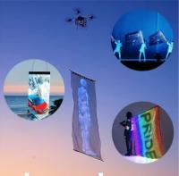 China P15 Flexible  LED Mesh Screen IP68 Easy-Install Transparent Drone Screen for Mobile Event Rental Creative 3D Light Structures and Immersive Visual Projects for sale