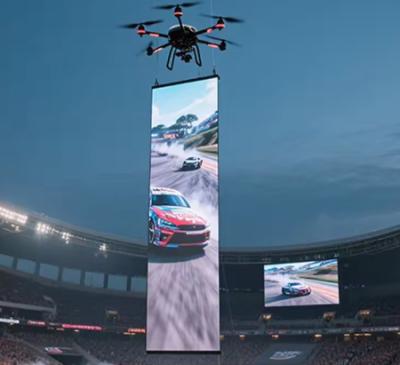 China P20 Drone Screen LED Mesh Screen Custom DC12V with Energy-Saving Design Flying LED Screen Concerts and Outdoor Shows for sale