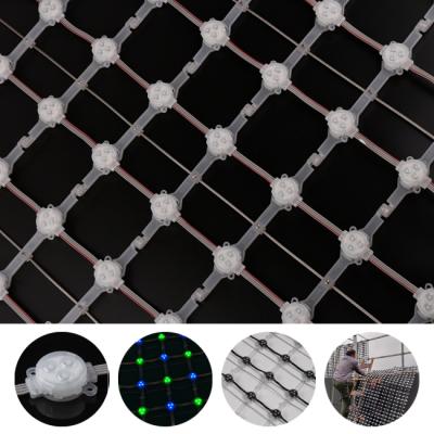 China IP67 Outdoor Flexible LED Curtain Screen Manufacturer P100 Customized LED Mesh Curtain for sale