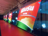 China High-Definition Holographic Transparent Screen P3.91 3D Glass Adhesive Super Slim  LED Display  for Glass Window Display for sale