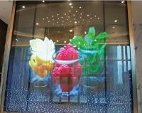 China P3.91 LED Transparent Hologram Screen Flexible Ultra Slim Advanced Technology for  Glass Window Dynamic Displays for sale