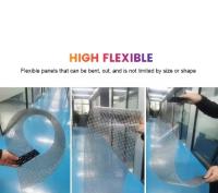 China Transparent 3D Holographic LED Display Glass Window Flexible Advertising LED Screen with Adhesive Animation Function for sale