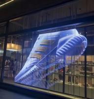 China Transparent LED Display Holographic Mesh Panel Indoor Transparent LED Display Bendable Mesh Panel for sale