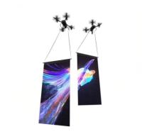 China P15 P20 P25 Highly Transparent Flying LED Mesh LED Display Screen for Drone Show for sale