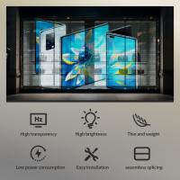 China P7.82 Holographic Transparent High Transparency Rear Projection Screen Film for Advertising Glass Window Shows Different Sizes for sale