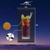 China P25 DC12V Highly Transparent Flying LED Mesh LED Display Screen for Drone Show for sale