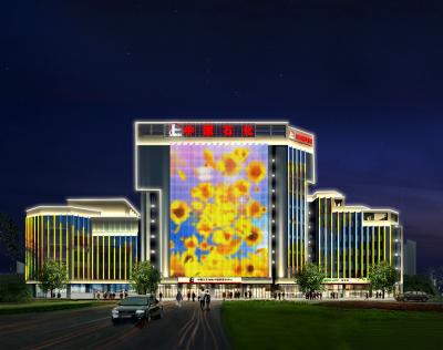 China P125 High Quality Outdoor LED Mesh Screen 30mm IP67 Waterproof Commercial Grade For Building Facade for sale