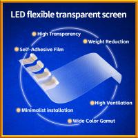 China P5 2500cd Digital Advertising Display Indoor LED Film Display with Easy Peel and Stick Installation for Shop Window for sale