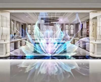 China IndoorP3.91 Holographic Display Projection White Holographic Spliceable LED Screen for sale