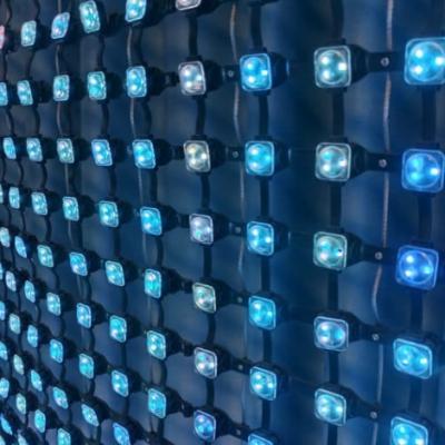 China Outdoor IP67 Waterproof 12V P50 RGB Flexible LED Mesh Screen Designed for Advertising Screens and Event Stage Decorations for sale