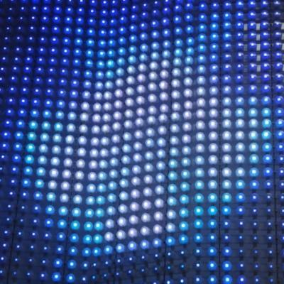 China Durable IP67 Waterproof Outdoor LED Mesh Screen P41.5 Full Color Flexible Mesh Curtain Ideal for Building Facades and Stage Backgrounds for sale