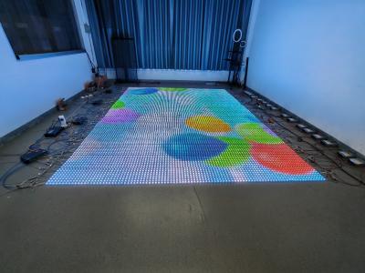China Outdoor IP67 LED Mesh Screen 31mm High Transparency For Tourism Landscape Night Scene Economic Driving for sale