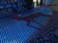 China LED Mesh Screen P125 12V SMD3535 RGB Outdoor Waterproof Full Color High Transparency for sale