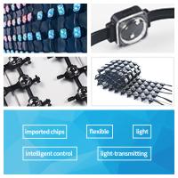 China Outdoor IP67 Waterproof DC12V RGB 1500-2000cd Brightness Flexible LED Mesh Screen for Media Facade for sale