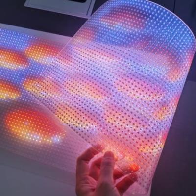 China P5 Indoor Full Color Transparency Display LED Transparent Film Screen Flexible Adhesive Video Wall for sale