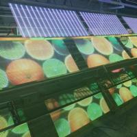 China P20 Indoor LED Transparent Film Screen Full Color Transparency Flexible Adhesive Display Panel for Retail Window Displays for sale