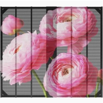 China Indoor P3.9 LED Grille Screen High Clarity Video Wall Panel Digital Signage for Stage and Glass Window Display for sale