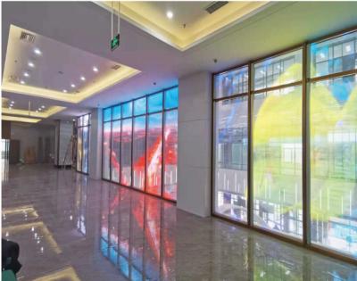 China P20 Transparent Holographic 3D Film Advertising Display Glass Adhesive Smart Led Display Indoor Screen for sale