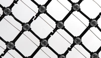 China LED Mesh Screen P143 12V SMD3535 RGB DMX512 Outdoor Waterproof Full Color High Transparency for sale