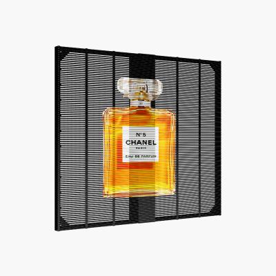 China P3.9 High Brightness RGB LED Grille Screen Transparent Advertising Display for Shopping Mall Jewelry Store Window Decoration for sale