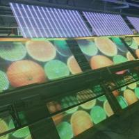 China P8 LED Transparent Film Screen with ninety percent transparency and ultra thin flexible film for seamless integration on glass facades for sale