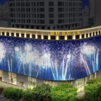 China IP67 Outdoor P100 RGB LED Mesh Screen Full Color Flexible Curtain 30mm Pixel DC12V for Building Facade Advertising for sale