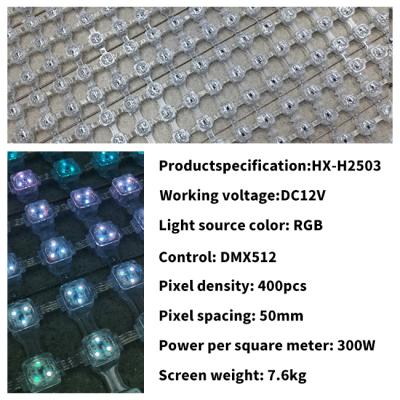 China P50 Fine Pixel Pitch LED Mesh Screen with IP67 Waterproof Protection and DC12V Power for Outdoor Advertising for sale