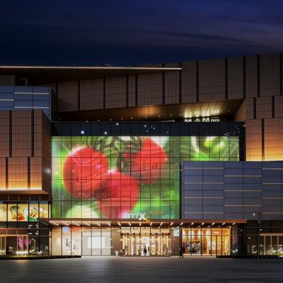China P8 Nova Control System Compatible Flexible Transparent LED Film Screen DC5V 3000cd 90% Transparency Glass Display for sale