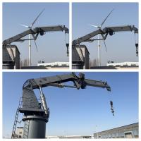 China 50t Hydraulic Telescopic Arm Marine Cranes With Pump Bearing Gear for Yacht and Ship Use Price for Sale for sale