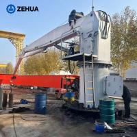 China Zehua Portable Magnetic Wire Rope Tester Machine Marine Crane 30mm Mobile Marine Crane With Rubber Wheel Yacht Transporter for sale
