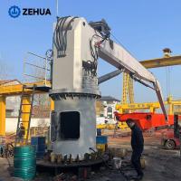 China Zehua Hydraulic Marine Crane 2 Ton Small Mini Construction Marine Crane Marine Travel Lift Yacht Crane for sale