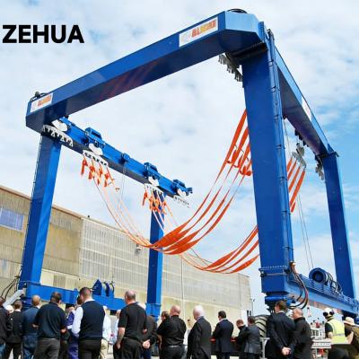 China Hydraulic Floating Boat Lift Yacht Hoist for Marina Dock 100ton 150ton 200ton 300ton Hoist Height 1-15m Span 5m-20m for sale