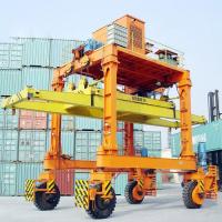 China Zehua Hydraulic Straddle Carrier Rubber Bumpers Crane Radio Remote For Industrial Rubber Wheel Indoor Mobil Crane for sale