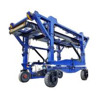 China Zehua Hydraulic Straddle Carrier Rubber Bumpers Crane Radio Remote For Industrial Rubber Wheel Indoor Mobil Crane for sale