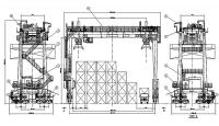 China Zehua RTG Rubber Wheel Hoist Lifting Crane 6000mm Gantry Mobile Gantry Crane 10 Ton 5 Ton Gantry Crane for sale