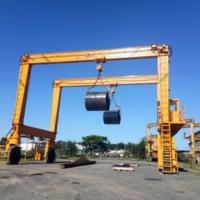 China Zehua RTG 60T Rubber Tyre Wheel v Slot Gantry Plate Gantry Crane Concrete Pipe 1 Ton Mobile Gantry Crane For Lifting for sale